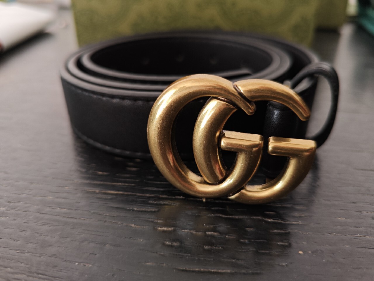 Pasek Gucci czarny złoty 105cm | Warszawa | Kup teraz na Allegro Lokalnie