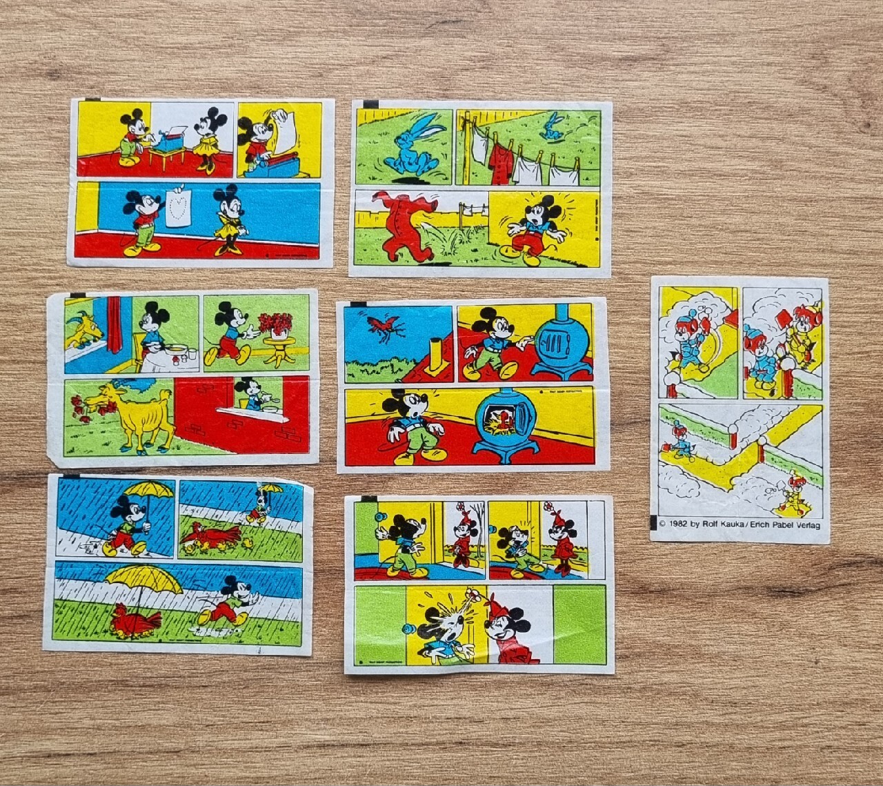 Historyjki vintage guma Donald obrazki Prl lata 80 Miki Disney ...