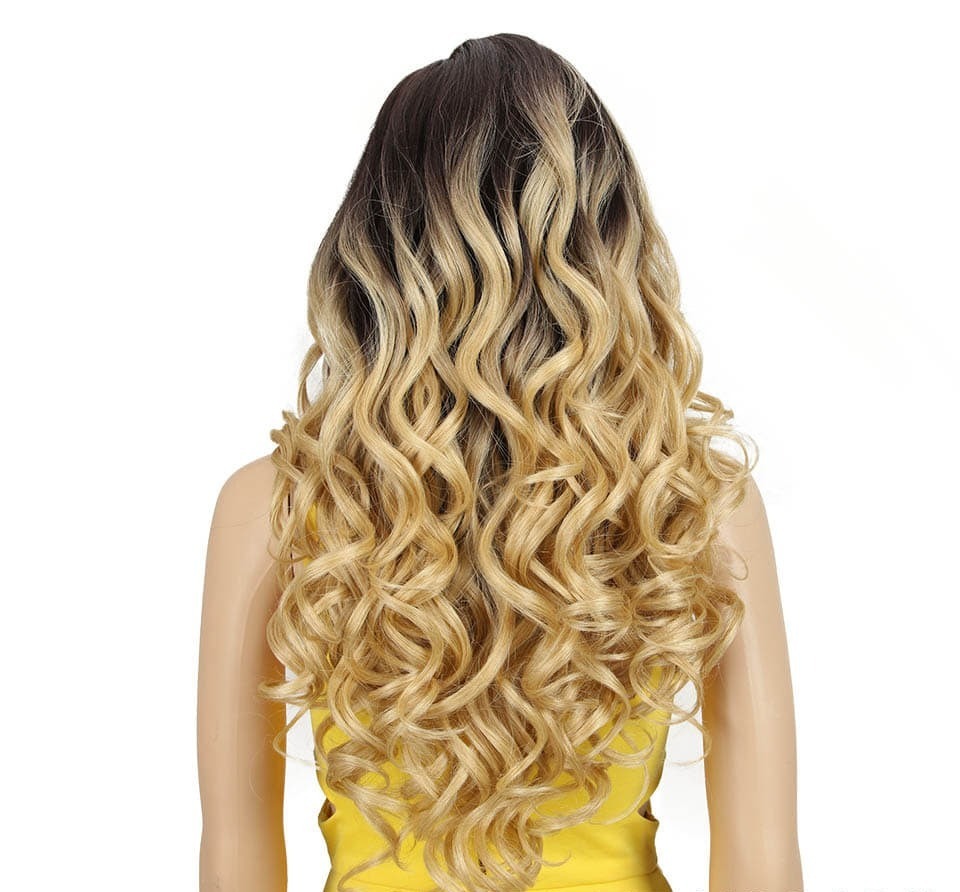 Peruka piękne loki blond ombre monotop mikroskóra | Sochaczew | Kup ...