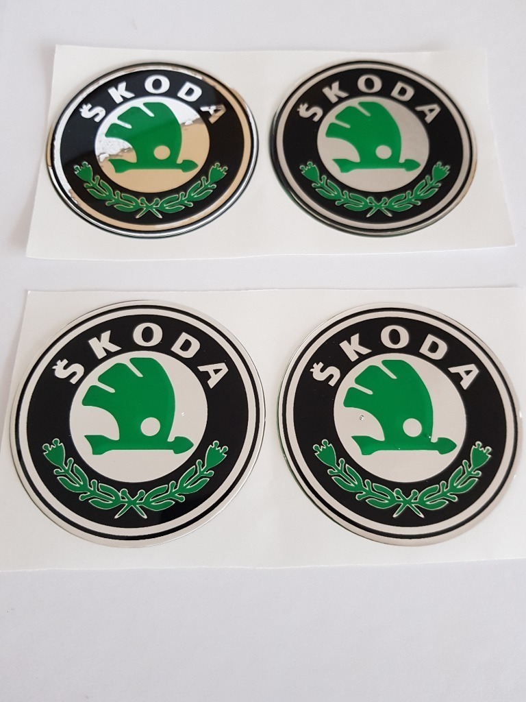 SILIKONOWE NAKLEJKI EMBLEMATY SKODA 70MM 4 SZT | Warszawa | Kup teraz ...