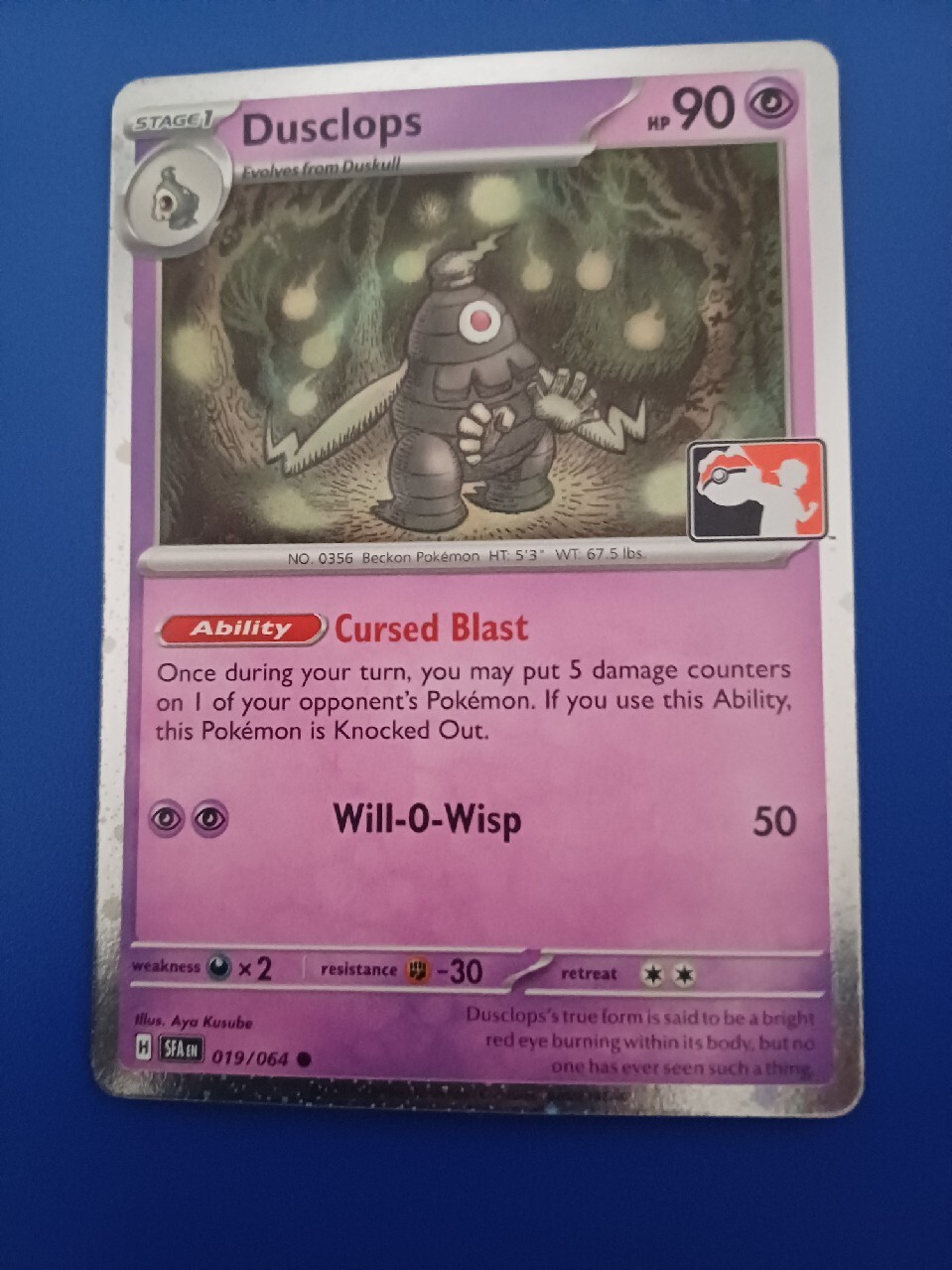 Karta Pokemon Night Dusclops SFA 19 PPS7 Holo Prize Pack Series 7 ...