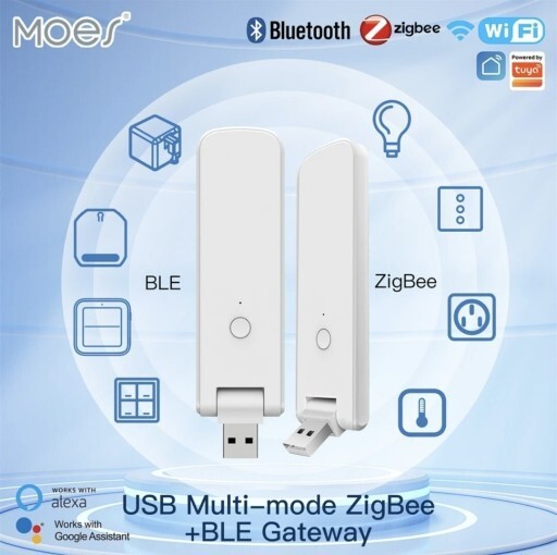 Moes TUYA bramka multi mode zigbee Bluetooth WiFi USB centrala ... Moes TUYA bramka multi mode zigbee Bluetooth WiFi USB centrala ...