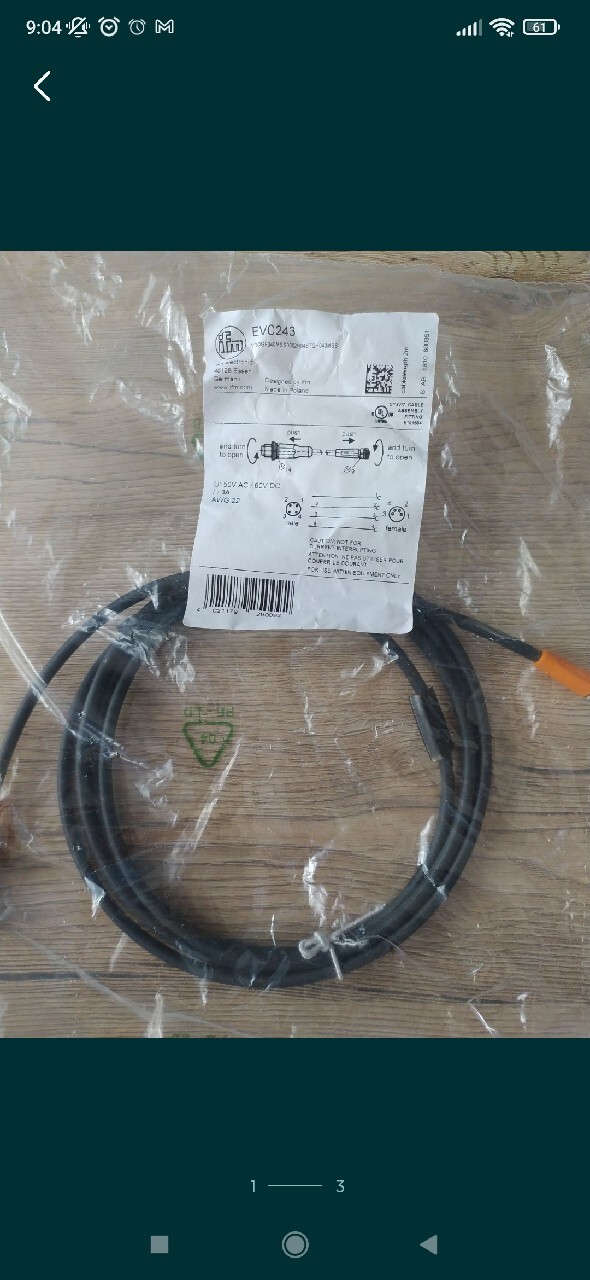 Przewód przyłączeniowy do czujników IFM evc 243 | Poznań | Kup teraz na Allegro Lokalnie