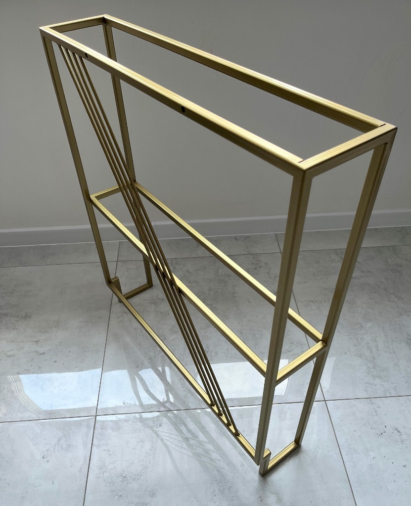 Konsola stelaż pod konsole złoty z półką 80x20 | Łańcut | Kup teraz na ...