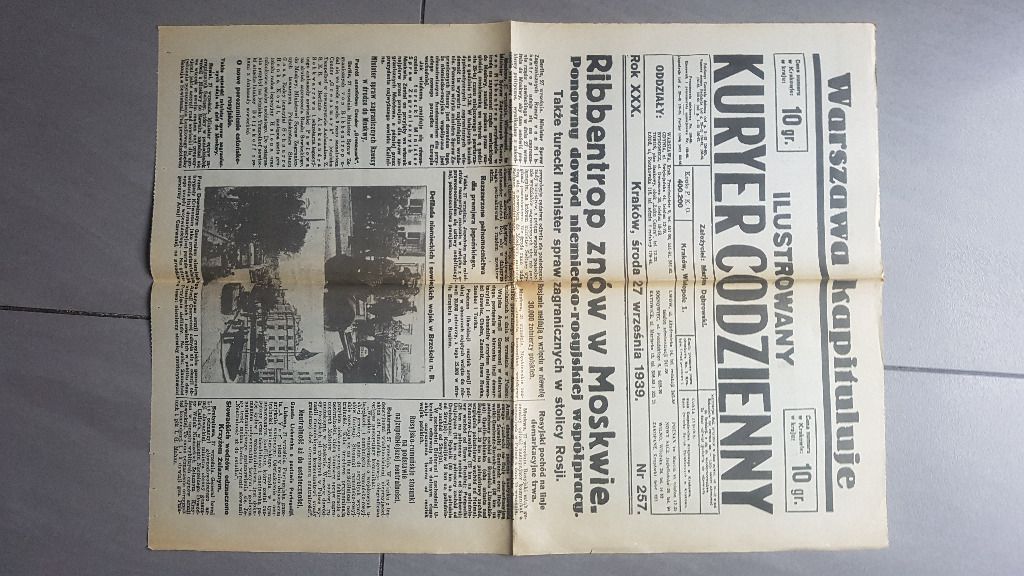 Kuryer codzienny 1939 | Pacółtowo | Kup teraz na Allegro Lokalnie