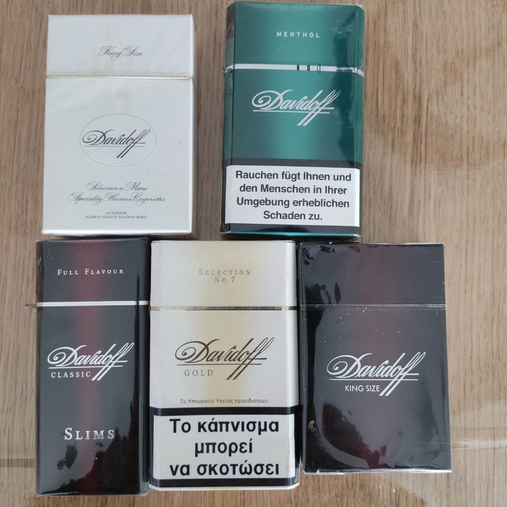 Kolekcjonerskie papierosy Davidoff menthol zielone | Żary | Kup teraz ...