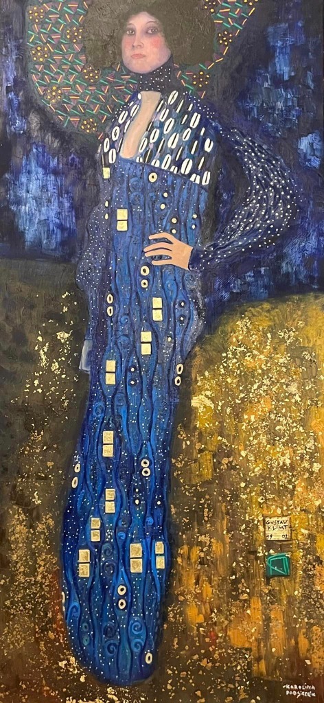 Klimt Portret Emilie Flöge obraz olejny na płótnie | Łódź | Kup teraz na Allegro Lokalnie