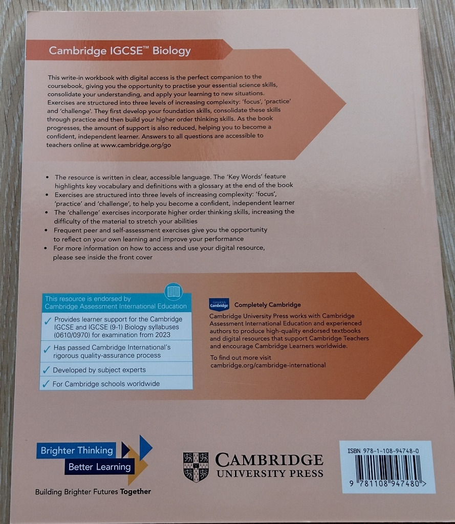 Cambridge IGCSE Biology Workbook | Kozienice | Kup teraz na Allegro Lokalnie