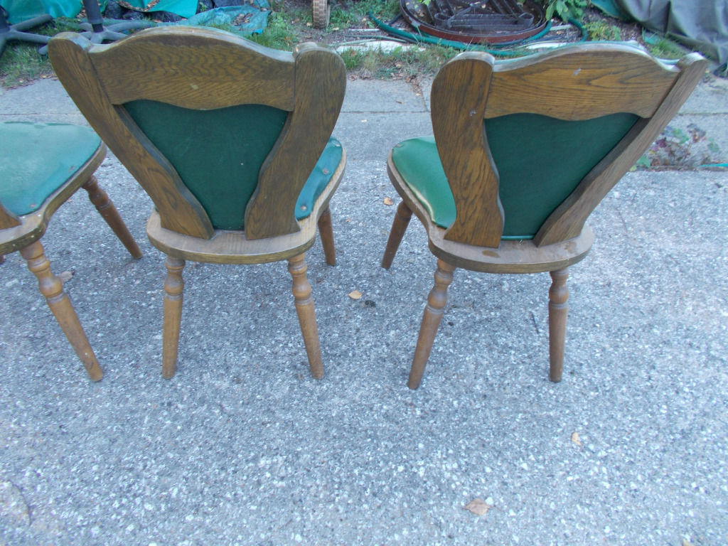 Krzesła drewniane ciężkie solidne PRL zestaw 4 szt | Andrespol ...