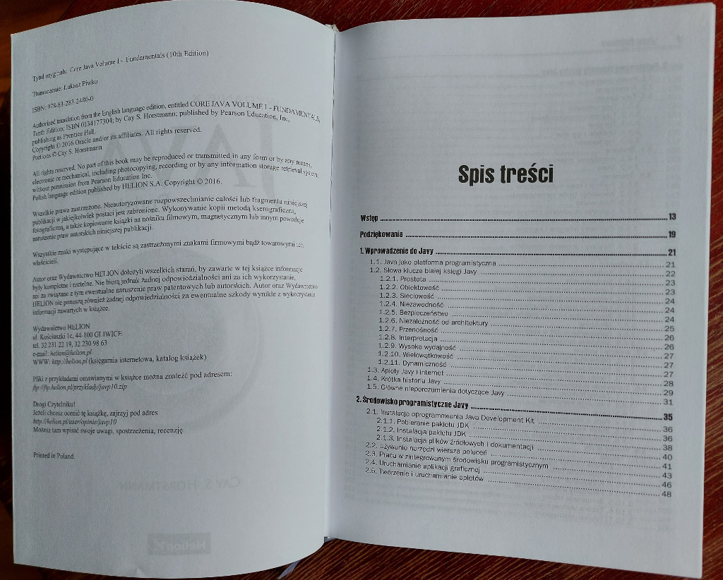Cay S. Horstmann Java Podstawy Wydanie X | Nowy Prażmów | Kup teraz na ...