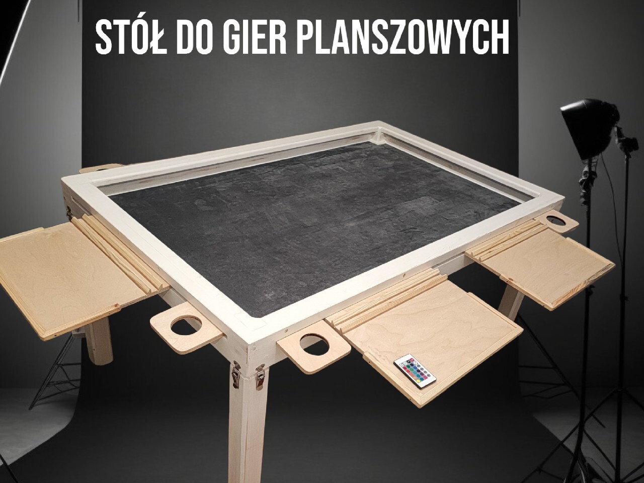 Składany drewniany stół do gier planszowych LED | Susz | Ogłoszenie na ...