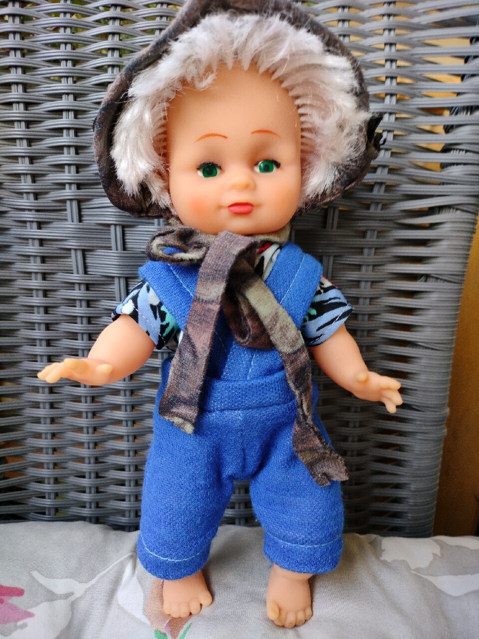 STARA LALKA PRL KRAWAL BOBAS ORYGINALNY STRÓJ 23CM | Czeladź | Kup ...