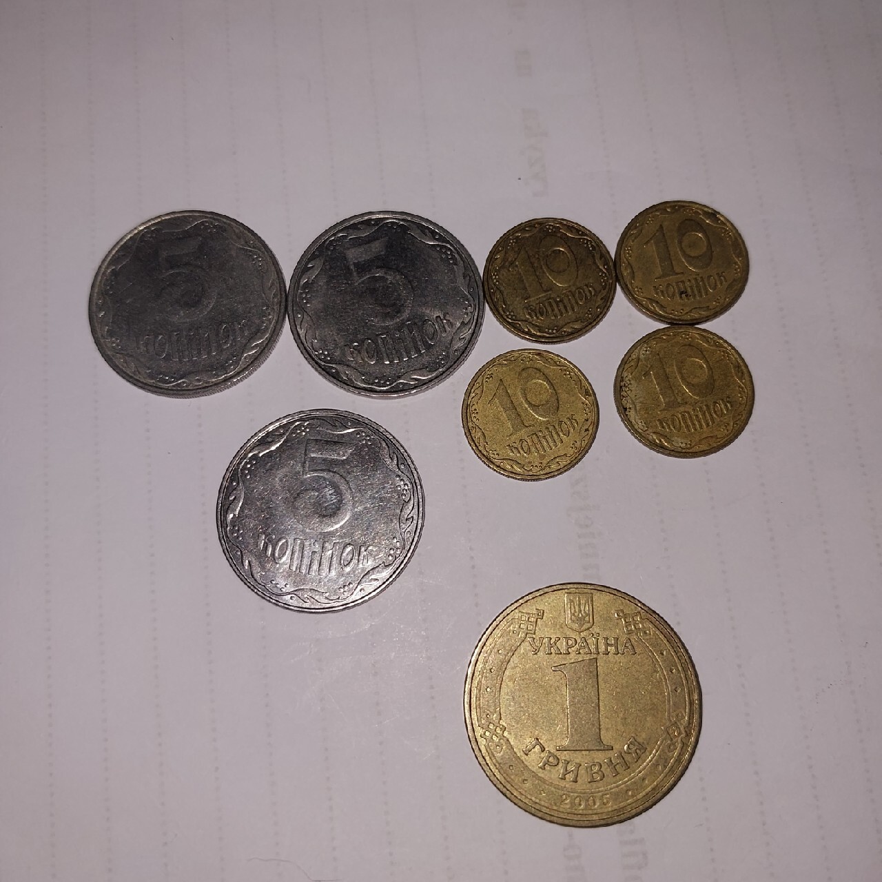 Monety Ukraina 1 hrywna, 10 kop. 5 kop | Gorzów Wielkopolski ...