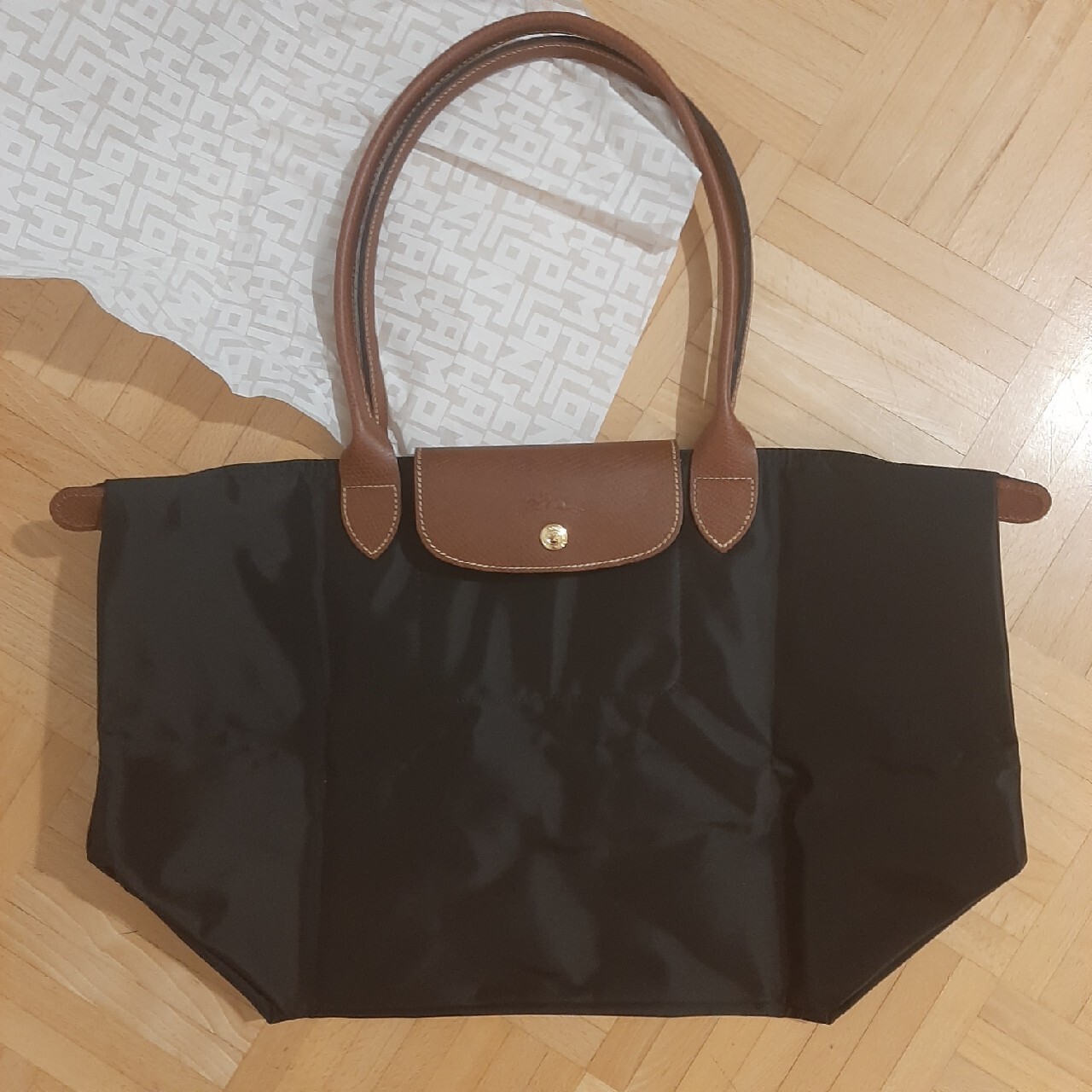 Torba Longchamp Le Pliage L czarna brązowe uszy | Warszawa | Licytacja ...