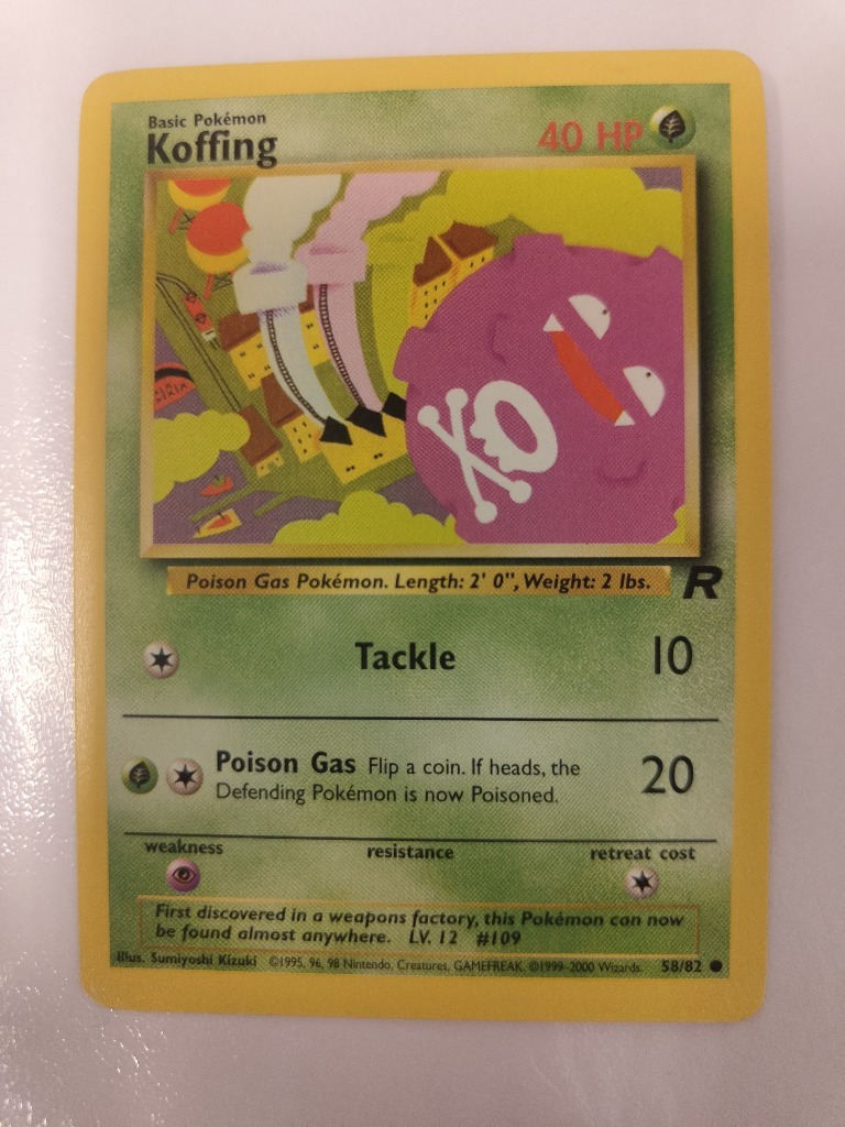 Pokemon Karta TCG koffing 58/82 Team Rocket | Izdebno Kościelne | Kup ...