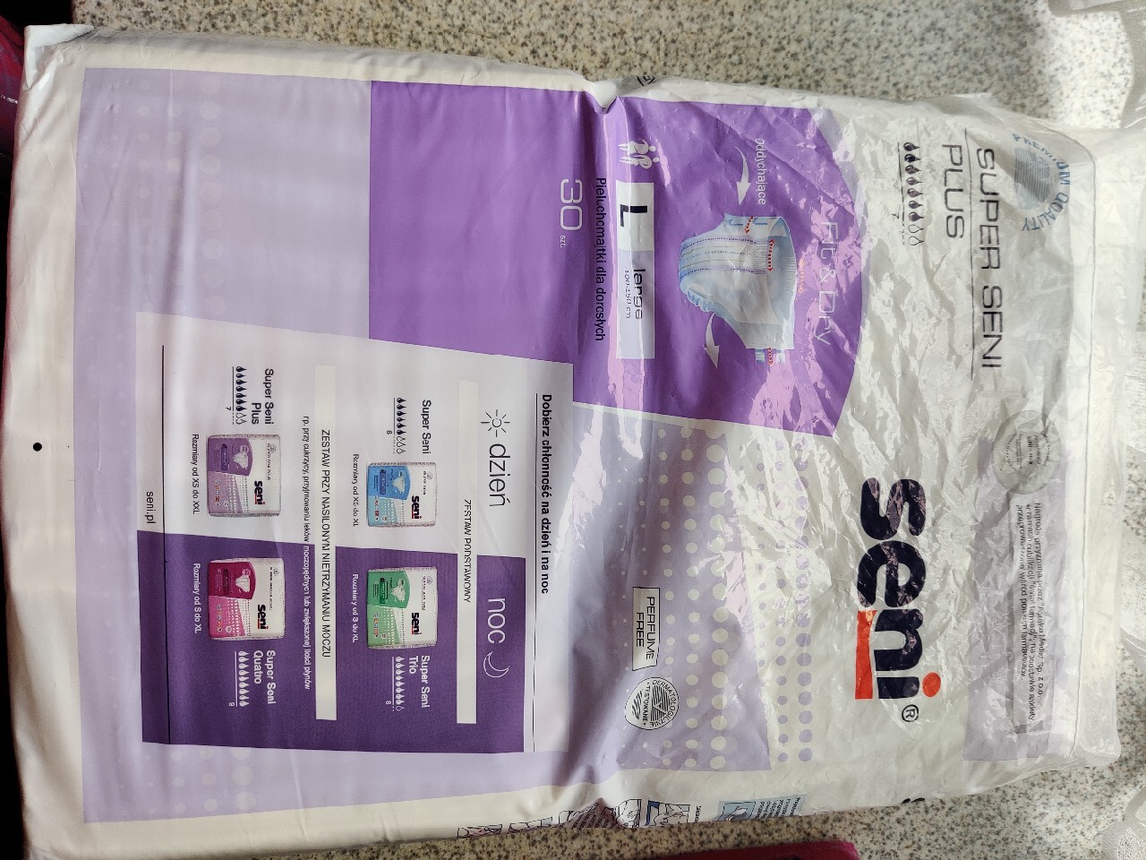 Pieluchomajtki dla dorosłych Super Seni Plus L Large | Wodzisław Śląski ...