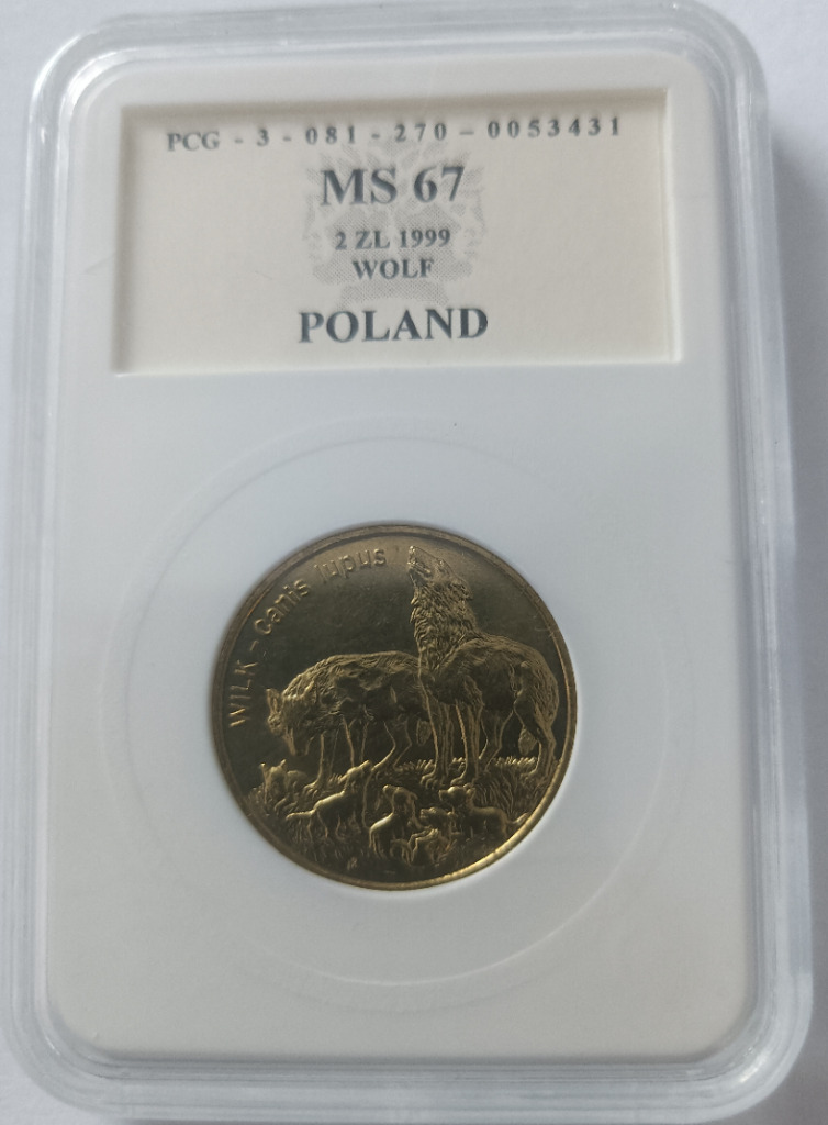 WILKI - 2 zł 1999 grading MS67 DESTRUKT - SKRĘTKA | Szczecin ...