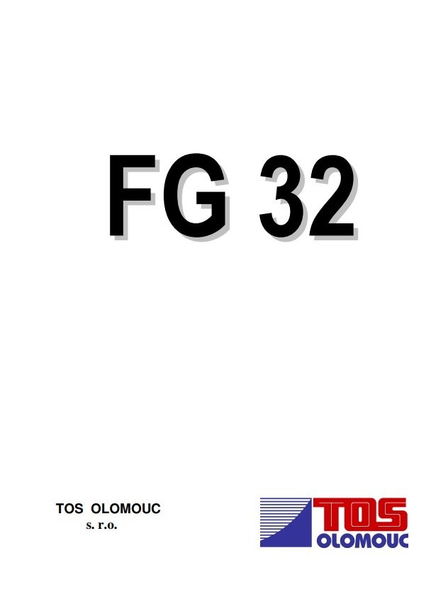 Frezarka FG32 Dokumentacja Techniczno-Ruchowa | BIAŁYSTOK | Kup teraz na Allegro Lokalnie