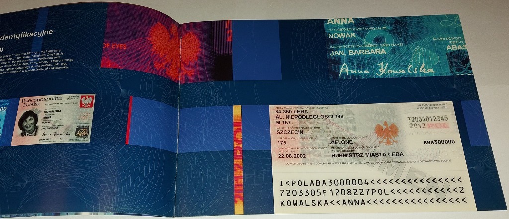Folder PWPW "Dokumenty" Stary dowód osobisty | Warszawa | Licytacja na ...