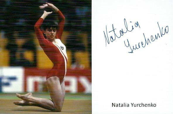 Natalia Yurchenko gimnastyka autograf | Ruda Śląska | Kup teraz na ...