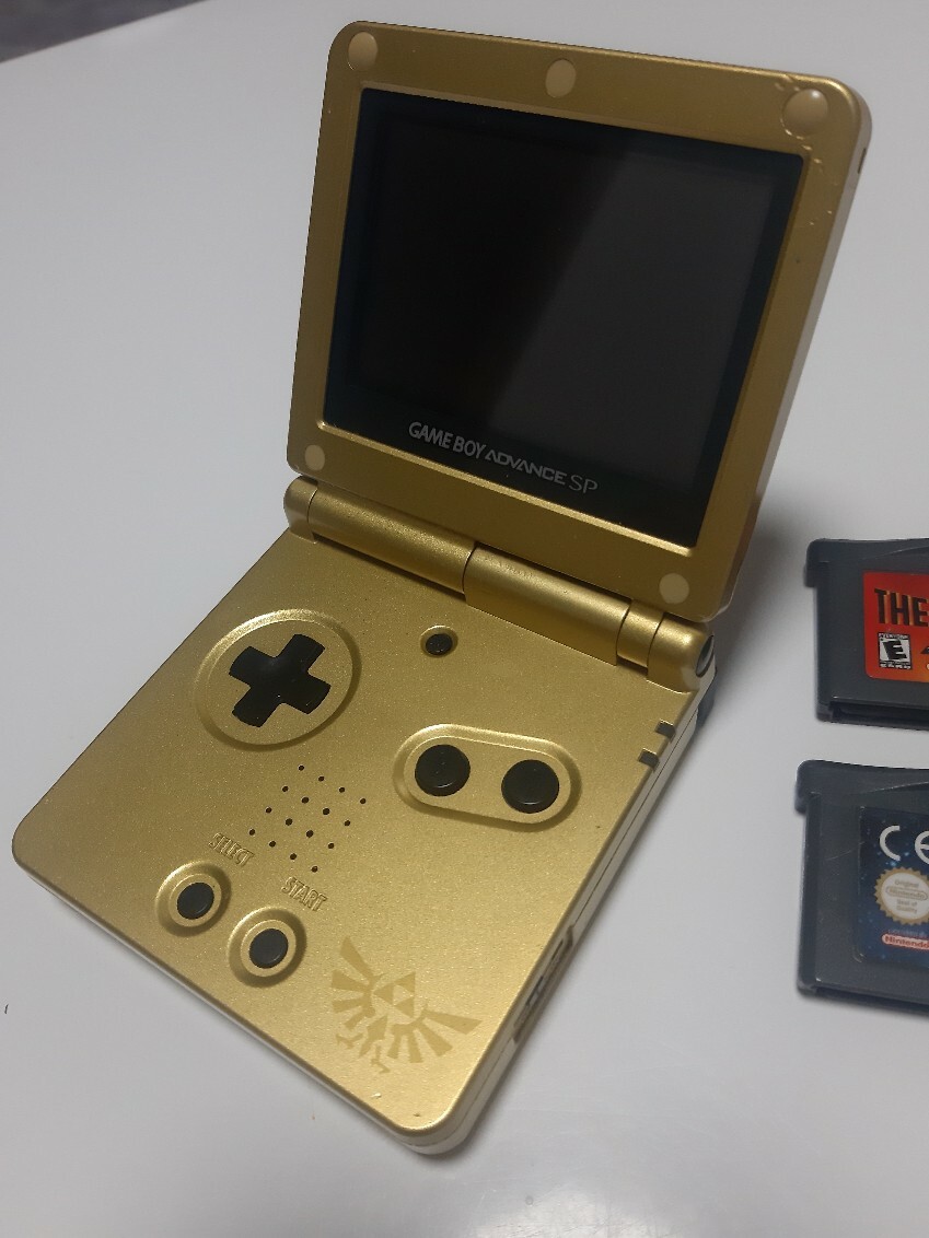 Gameboy advance SP AGS-001 Złoty Gold Zelda Gry | Rokietnica ...