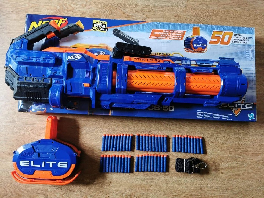 NERF TITAN CS 50 GIGANT I JEGO GIGANTYCZNY MAGAZYNEK!, 50% OFF