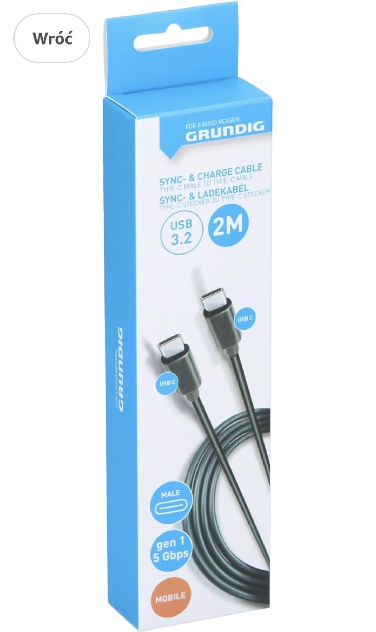 Grundig Kabel USBC 2m | Chełm | Kup teraz na Allegro Lokalnie