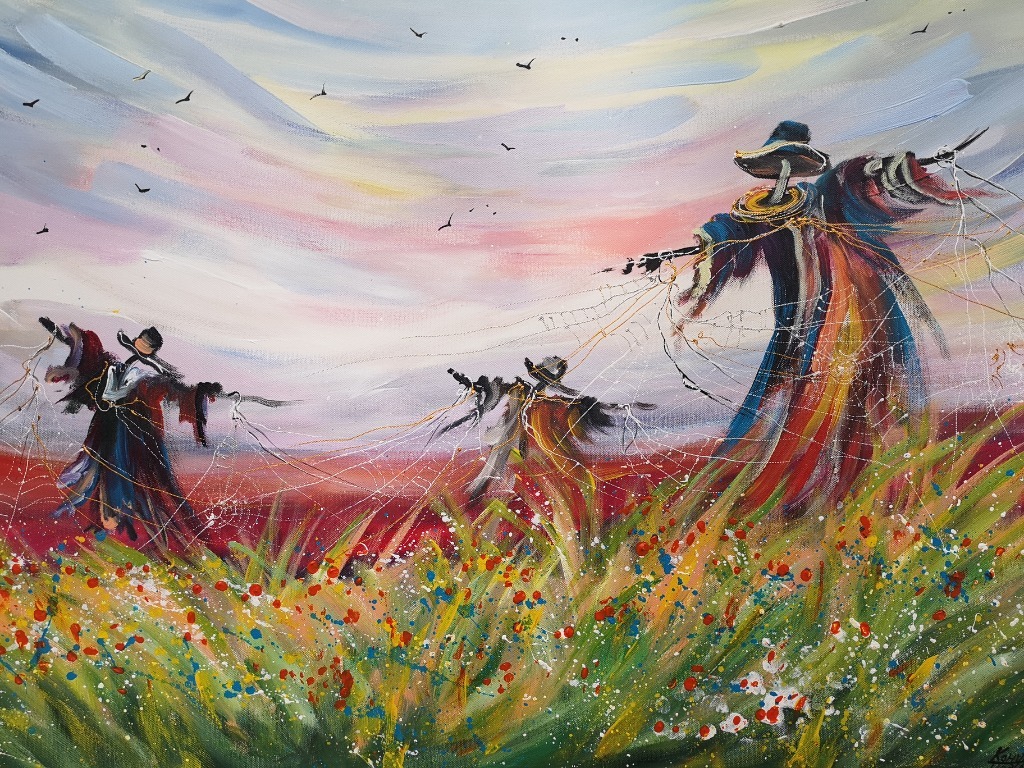 Obraz olejny Florian Kohut STRACHY POLNE | Sosnowiec | Kup teraz na Allegro Lokalnie