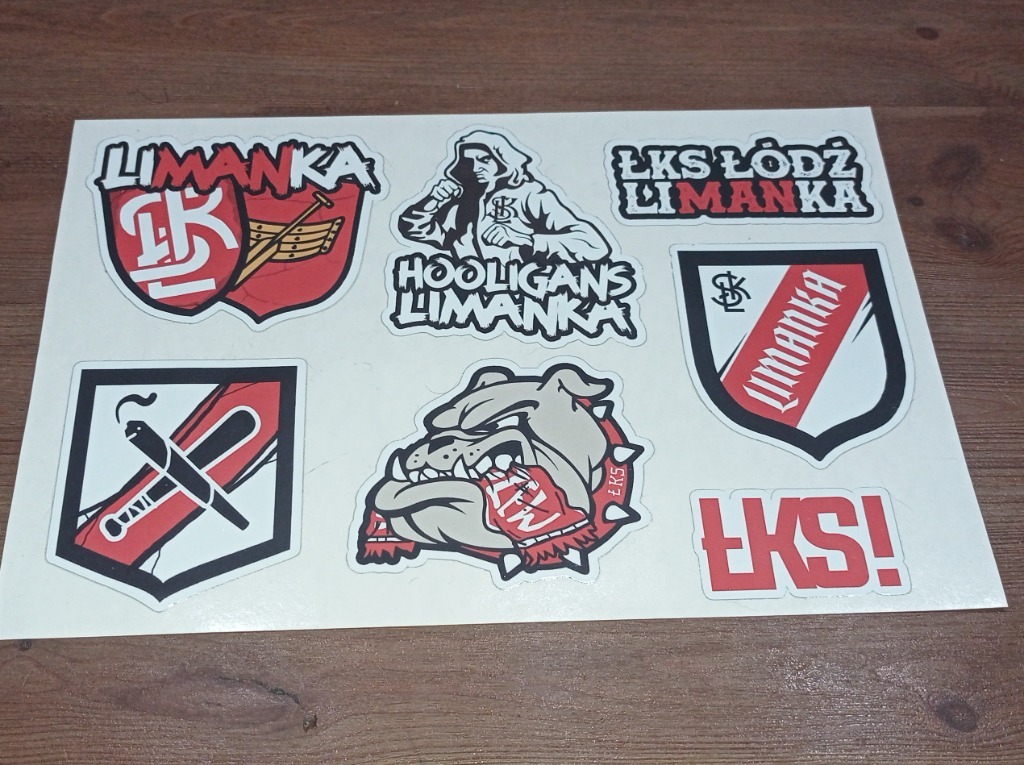 Vlepki ŁKS Łódź arkusz vlep a4 Limanka | Śrem | Kup teraz na Allegro ...