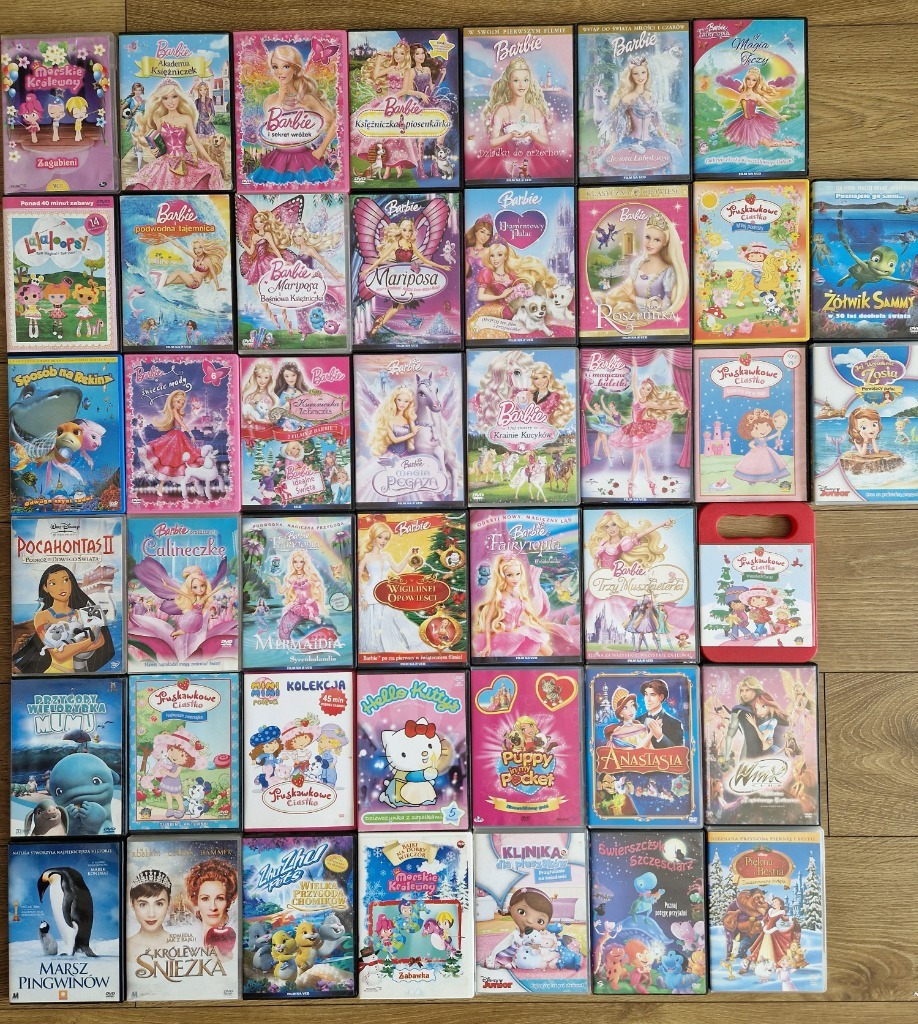 ZESTAW KOLEKCJA BAJEK PŁYT BARBIE DVD VCD 44 SZT. | Wyry | Licytacja na ...