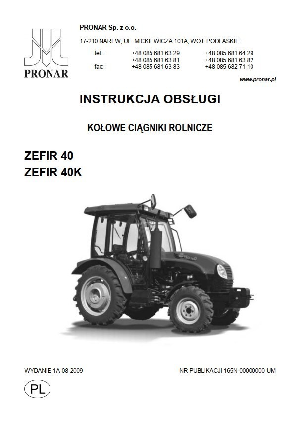 Instrukcja obsługi Zefir 40 PL | Białystok | Kup teraz na Allegro Lokalnie