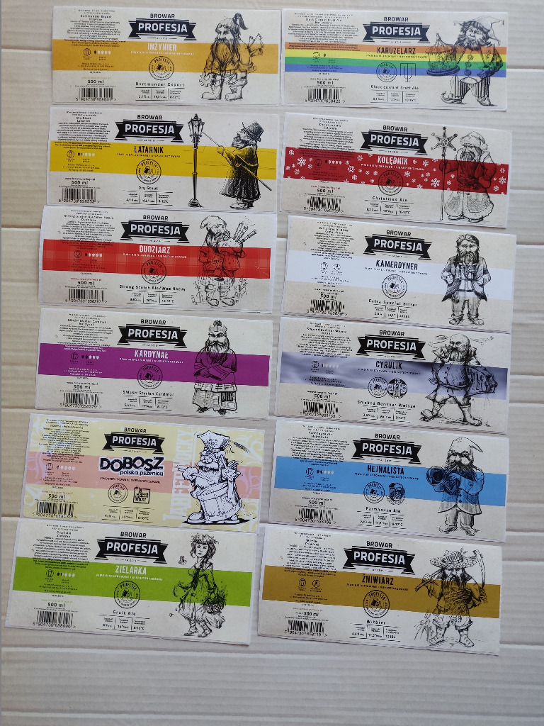 Etykiety do Browar PROFESJA | Gdańsk | Kup teraz na Allegro Lokalnie