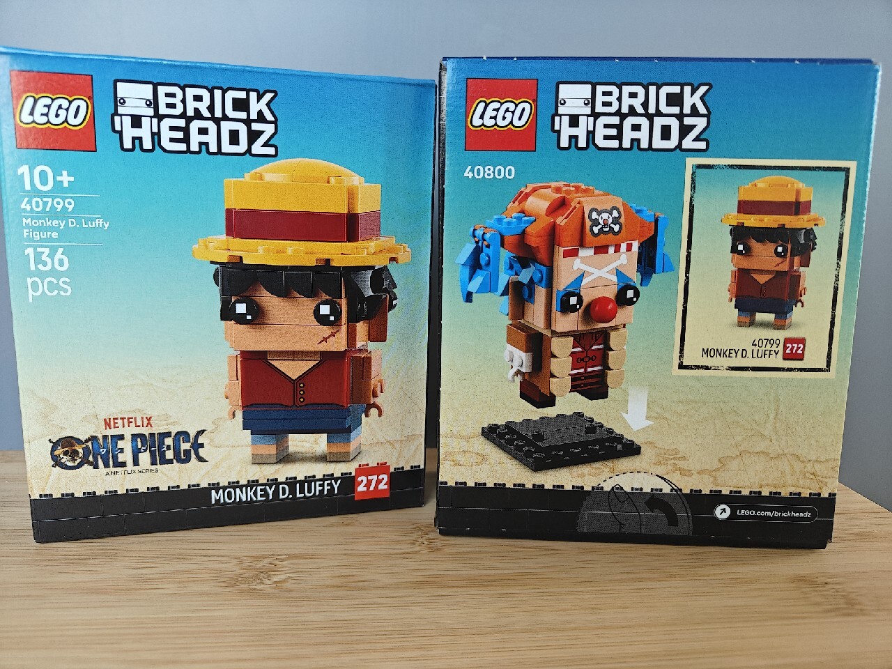 LEGO BrickHeadz One Piece – Monkey D Luffy 40799 + Buggy 40800 | Kraków ...