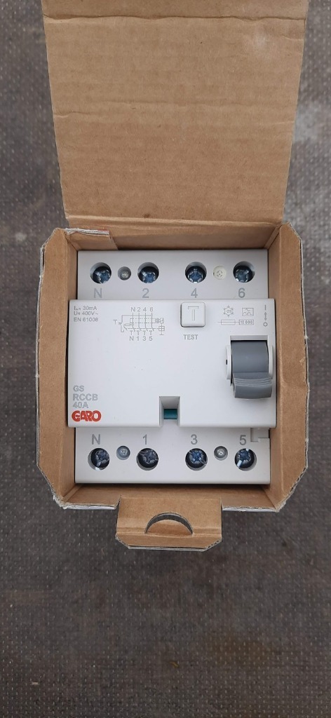 Wyłącznik cowoprądowy Garo RCCB GS 40A 30mA 10kA 4P E21 633 26 ...