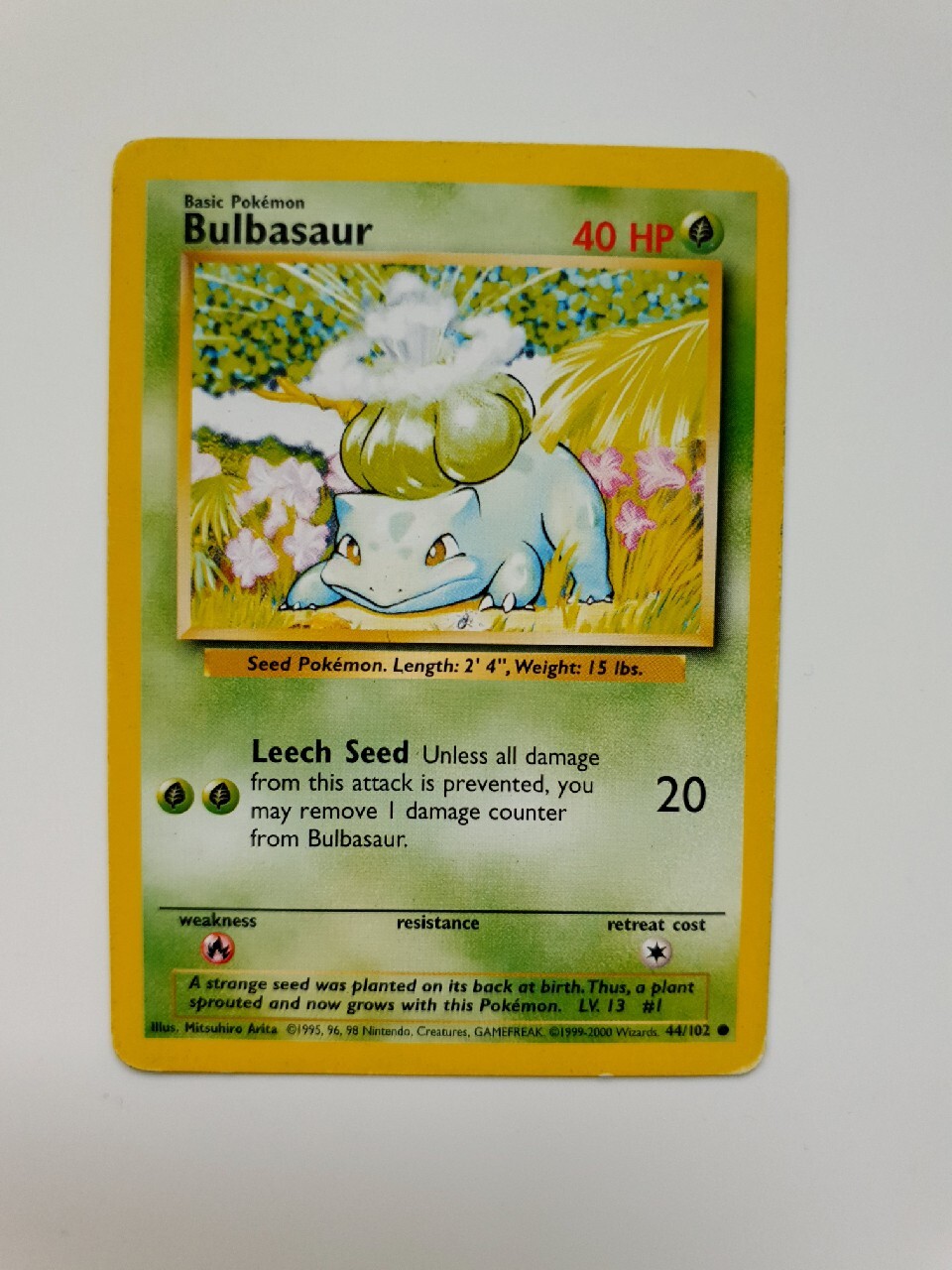 Karta Pokemon Base Set Bulbasaur 44/102 | Gliwice | Licytacja na ...