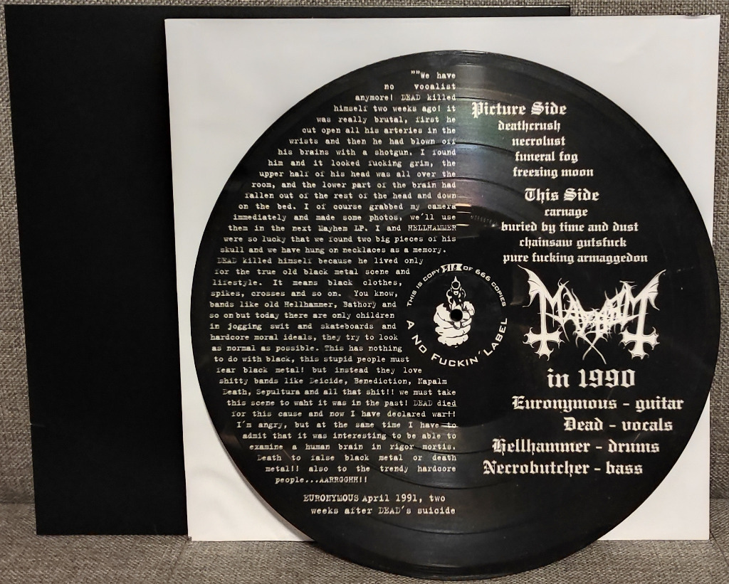 Mayhem The Dawn Of The Black Hearts LP PD Picture Disc 1997 Hellhammer ...