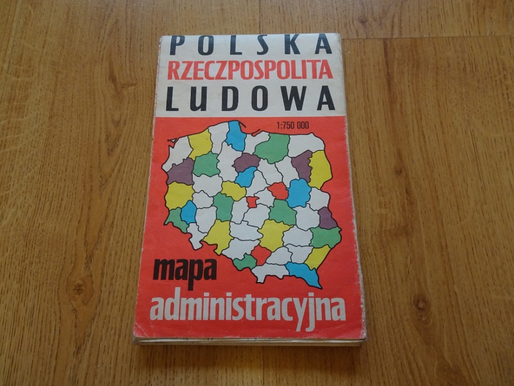 PRL mapa administracyjna vintage retro PRL | Mielec | Kup teraz na ...