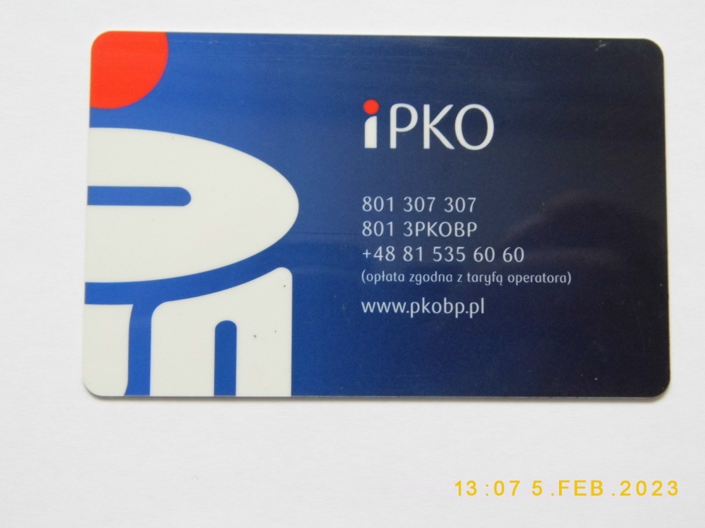 karta kodów PKO inteligo 1 | Łódź | Licytacja na Allegro Lokalnie