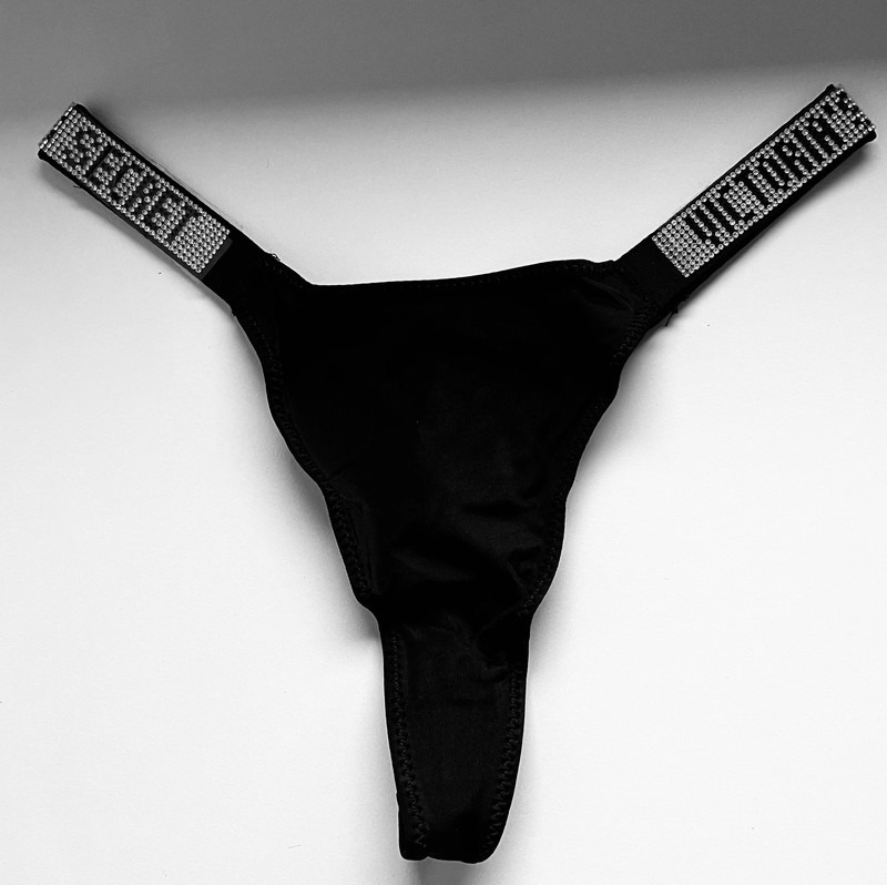 XL stringi majteczki Victorias Secret czarne ozdobne XL | Kraśnik | Kup ...