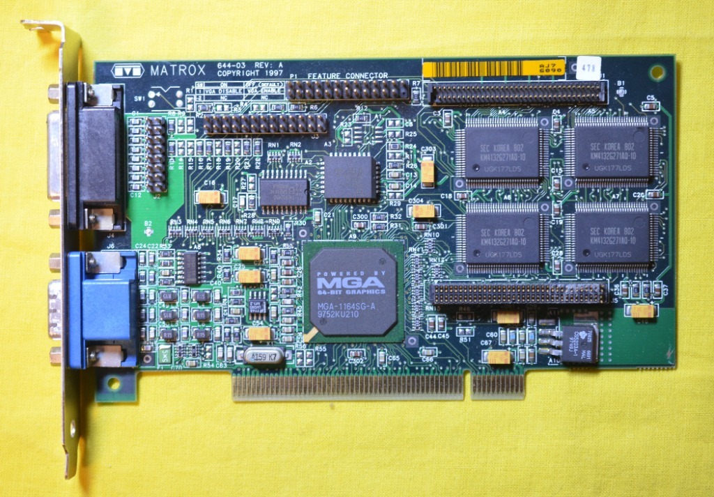 MATROX MYSTIQUE 220 PCI 4MB SPRAWNA | Słupsk | Ogłoszenie na Allegro ...