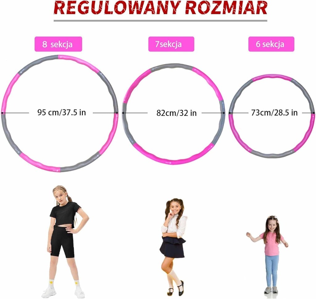LETAO Hula hop dla dorosłych i dzieci 7częściowy | Karpicko | Kup teraz na Allegro Lokalnie