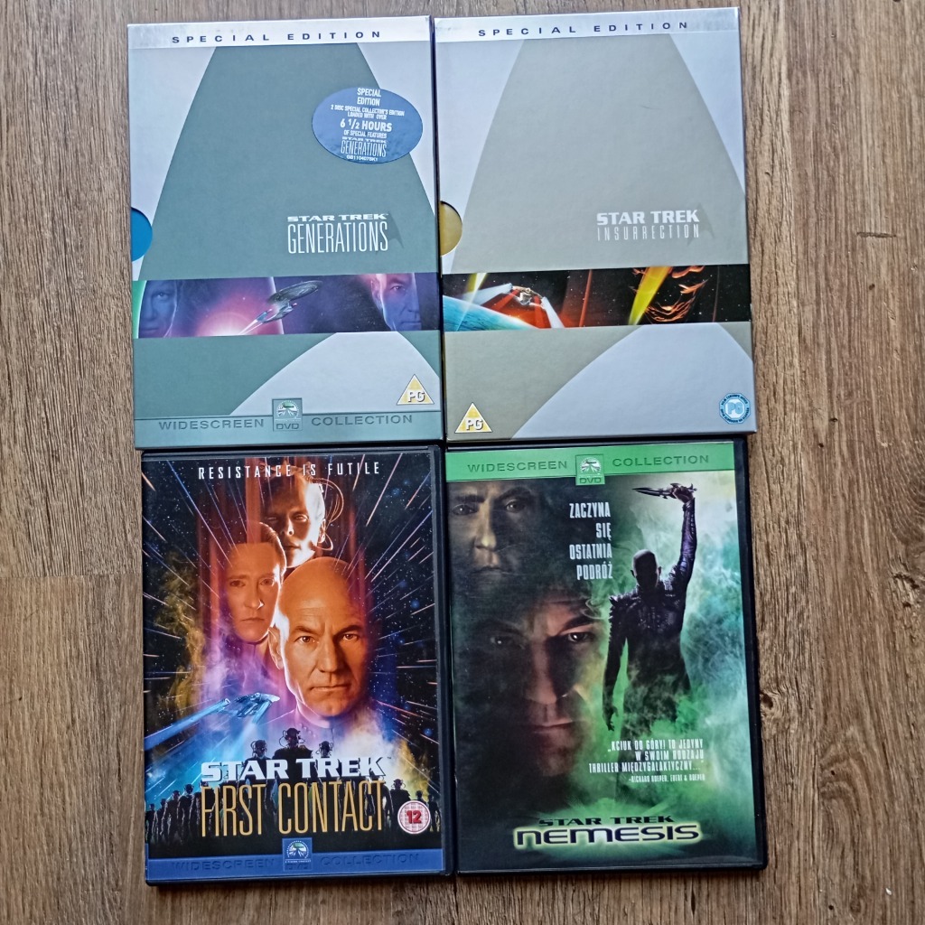 Kolekcja zestaw 4 tytułów Star Trek DVD Nemesis First Contact | Nowa Sól | Kup teraz na Allegro ...