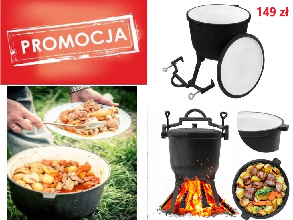 Kociołek żeliwny emaliowany 5l 8l | piotrków trybunalski | Ogłoszenie na Allegro Lokalnie