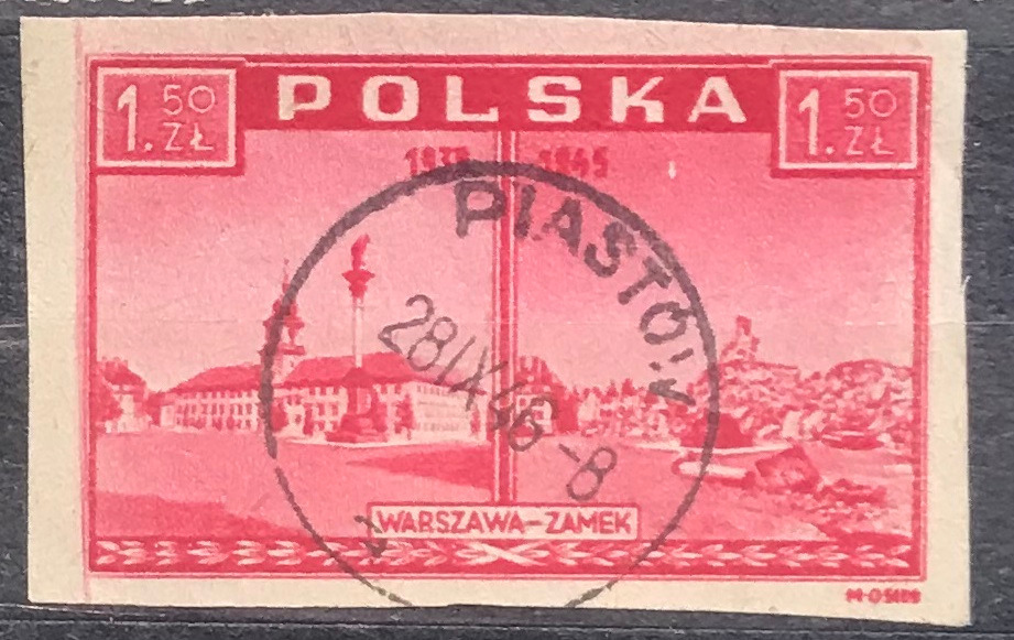Znaczek PRL Zniszczenia wojenne Warszawy Warszawa oskarża 1945 ...