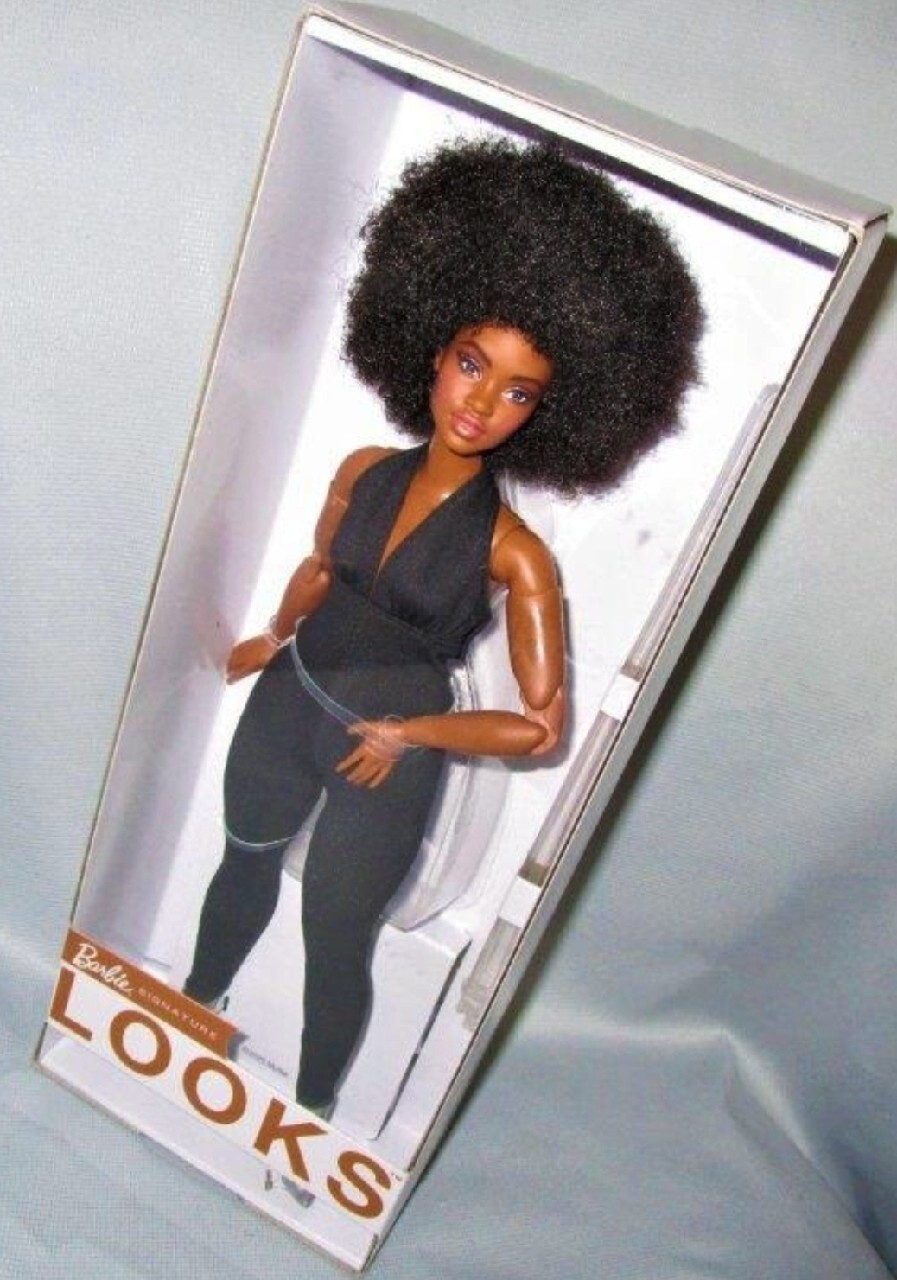 Barbie Looks 2 Signature Lalka Afro Curvy Made To Move Doll Elle GTD91 ...