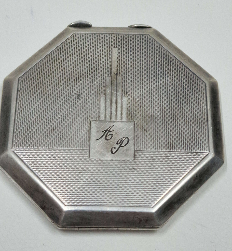 Piękna stara srebrna puderniczka Ag 925 90g | Toruń | Kup teraz na ...