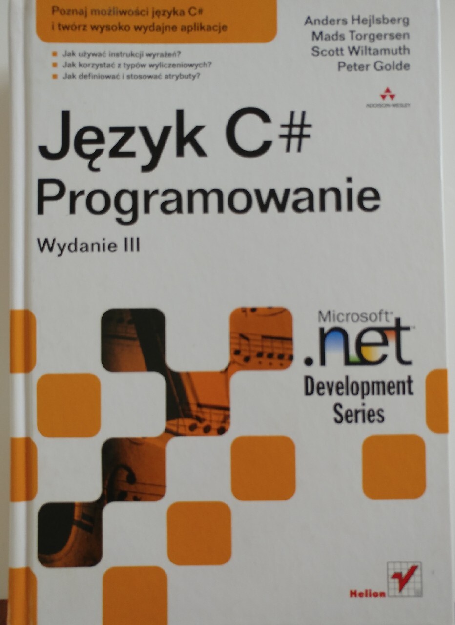Język C# Programowanie A Hejlsberg M Torgersen | Skoczów | Kup teraz na ...