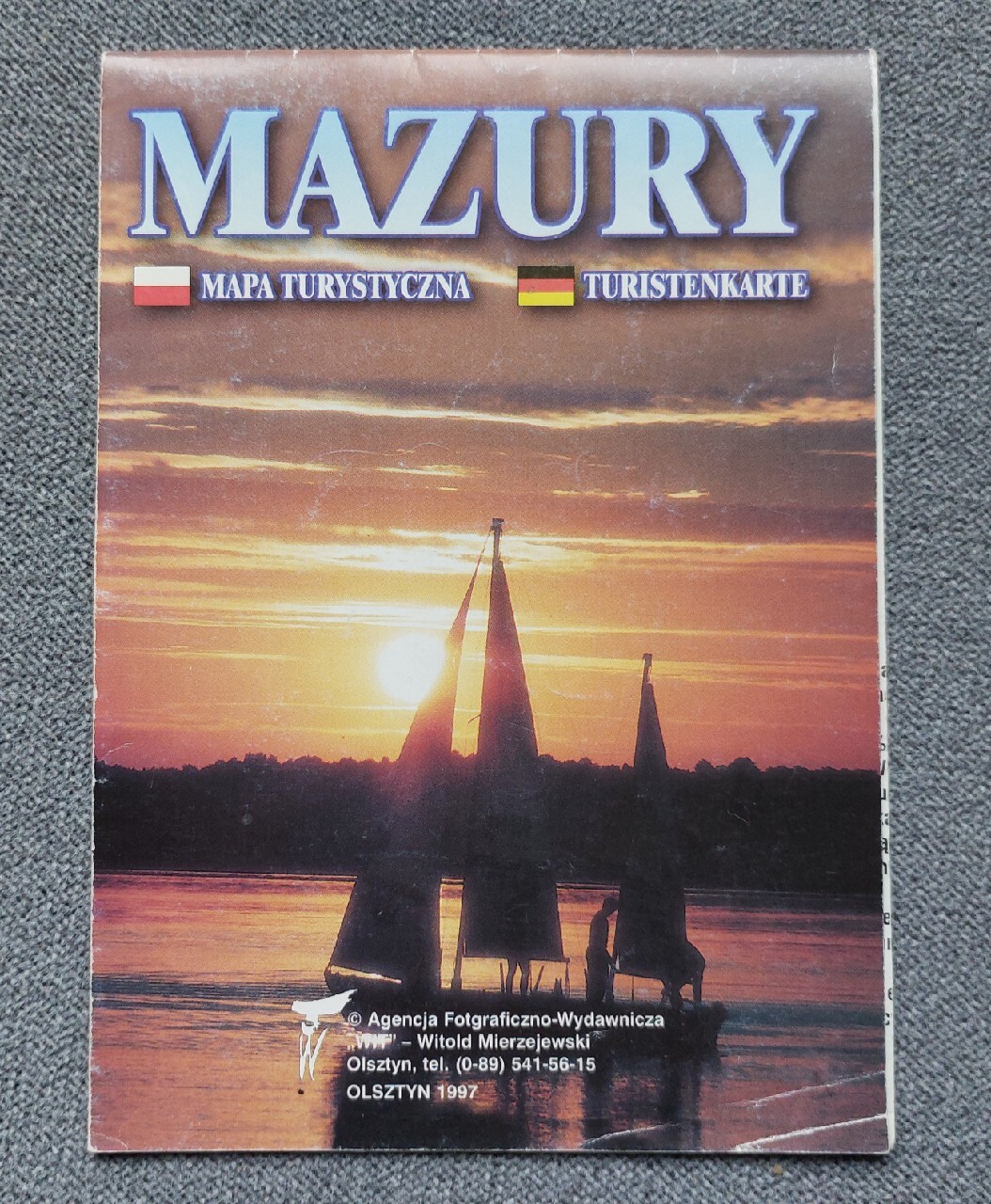 Mapa turystyczna Mazury, plan miasta Pisz 1997 | Pisz | Kup teraz na ...