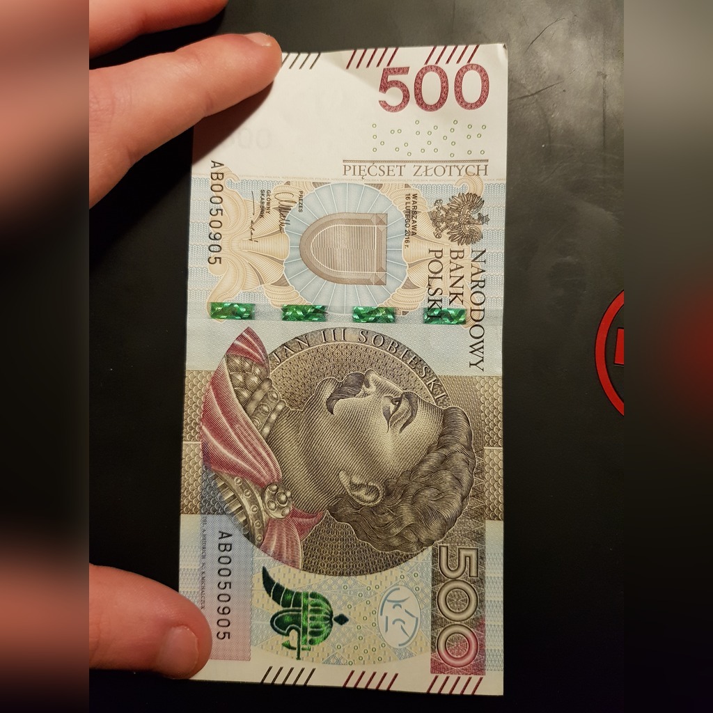 Banknot 500 PLN seria AB | Warszawa | Kup teraz na Allegro Lokalnie