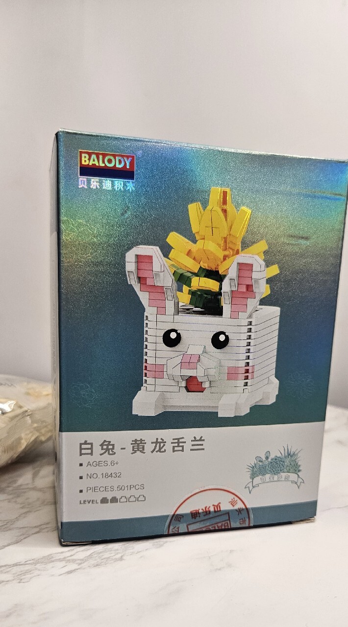 Kłocki LEGO Balody Rabbit Yellow Agave 501 elementów konstrukcyj ...